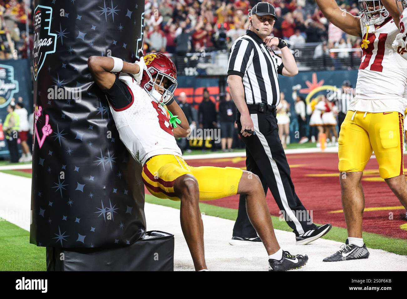 Las Vegas, NV, USA. 27th Dec, 2024. USC Trojans wide receiver Ja'Kobi ...