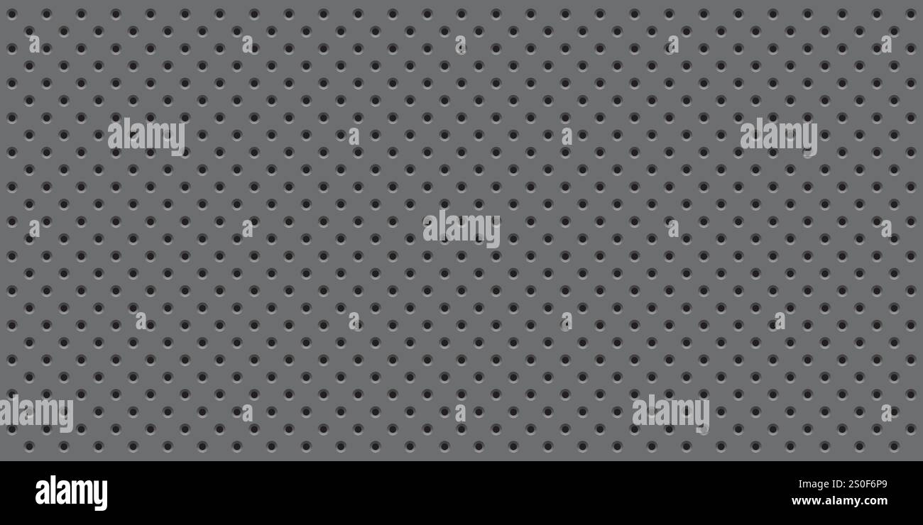 Abstract Metallic Background Design, Dark Grey Perforated Surface ...