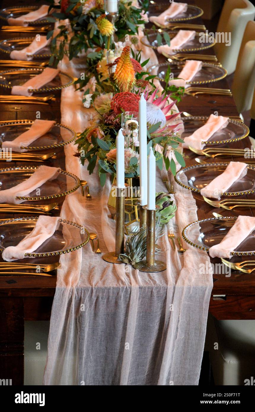 table setting decoration at a gala dinner corporate formal event ...