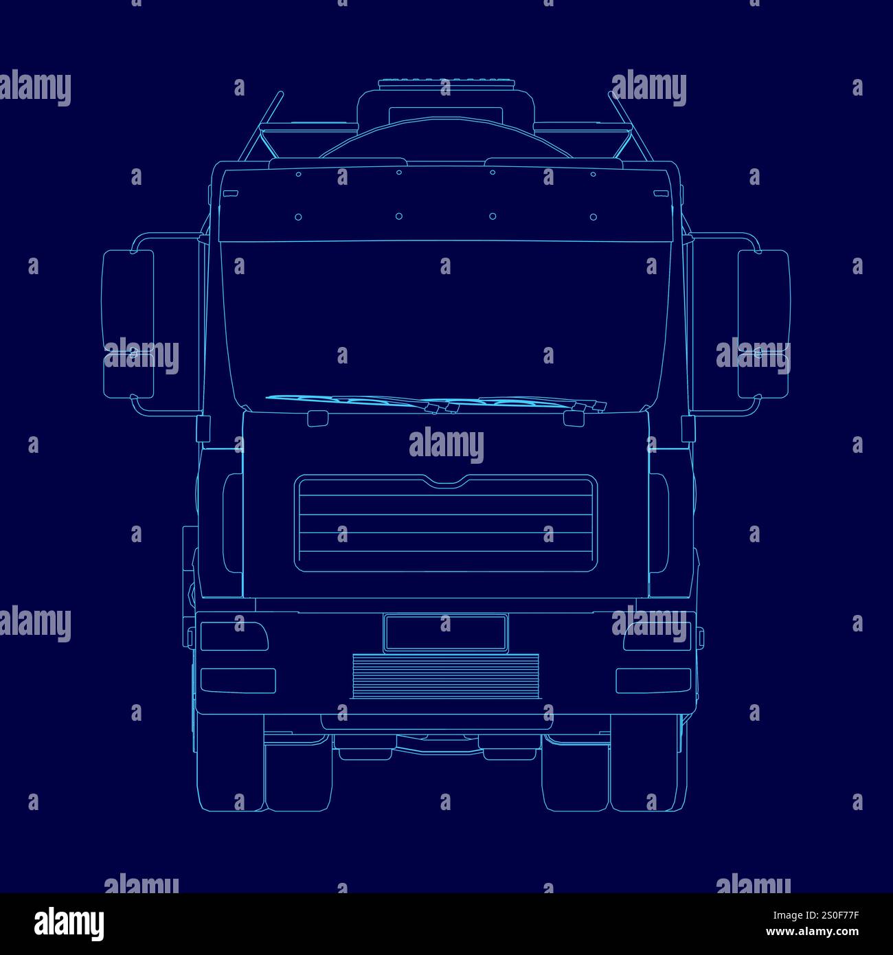 Chassis cab trailer Stock Vector Images - Alamy