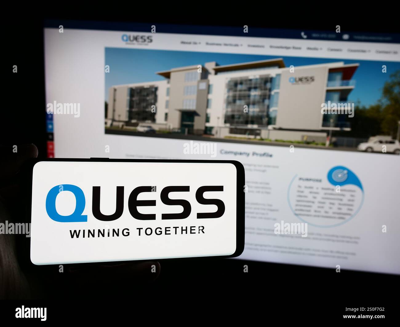 Quess logo hi-res stock photography and images - Alamy