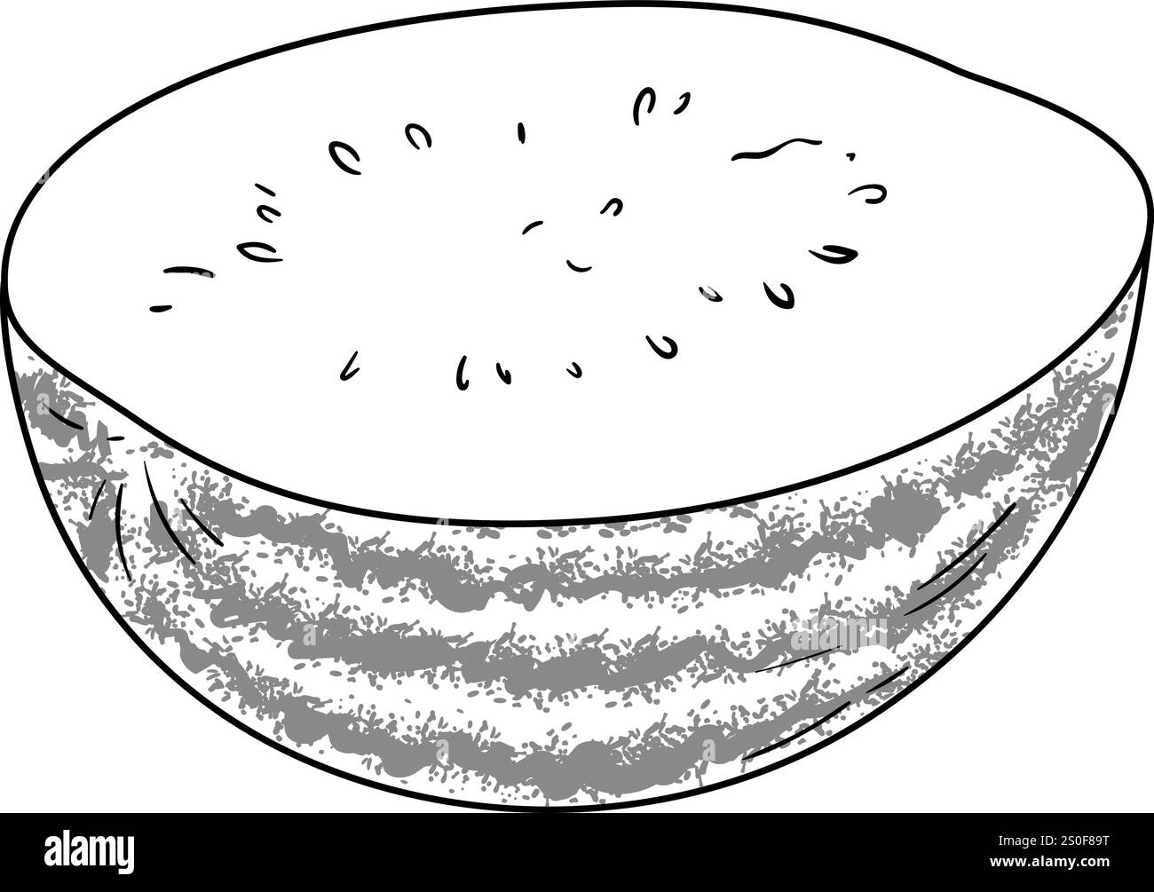 Watermelon Fruit Isolated Outline Illustration Stock Vector Image & Art ...