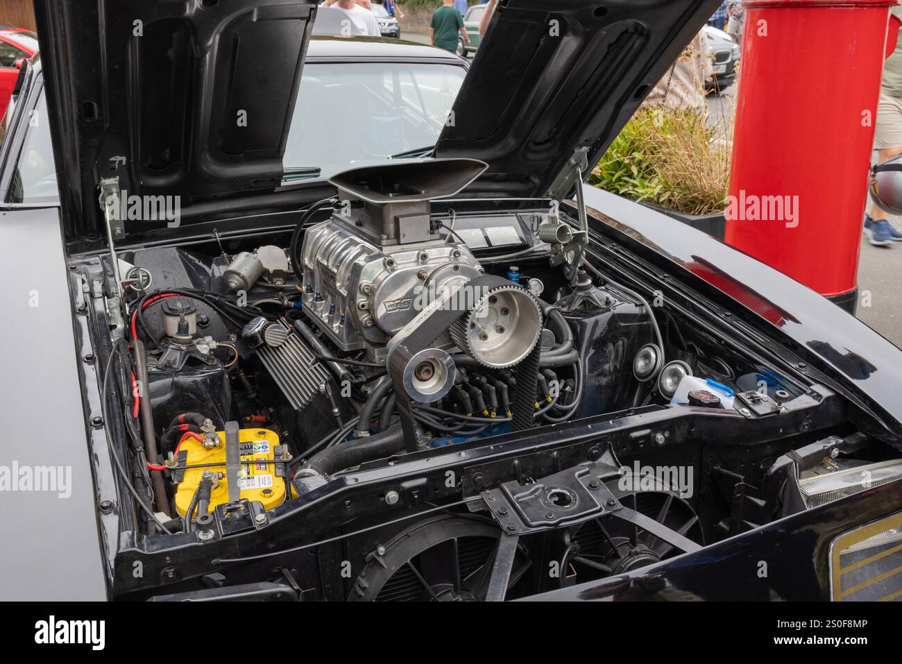 1974 Ford Falcon XB GT Coupe V8 Interceptor engine bay Stock Photo - Alamy