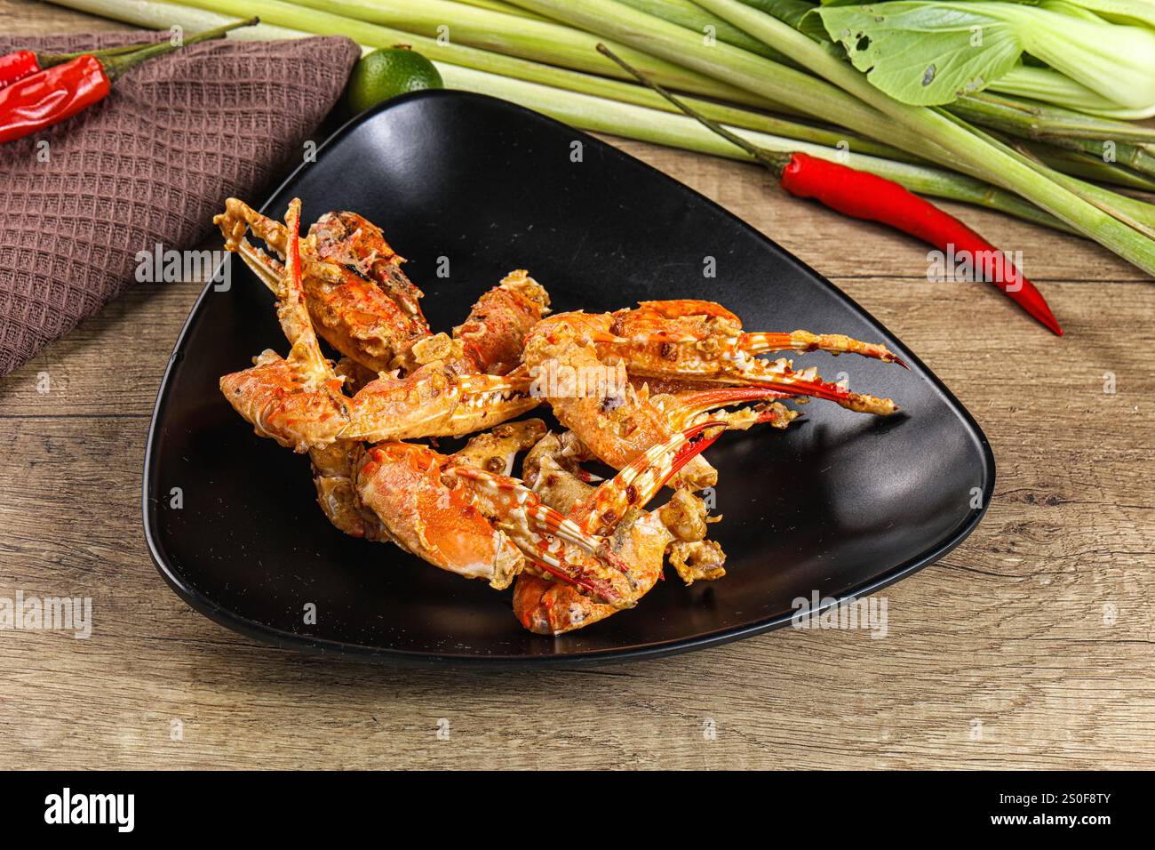 Delicous steamed Spider crab Claws snack Stock Photo - Alamy