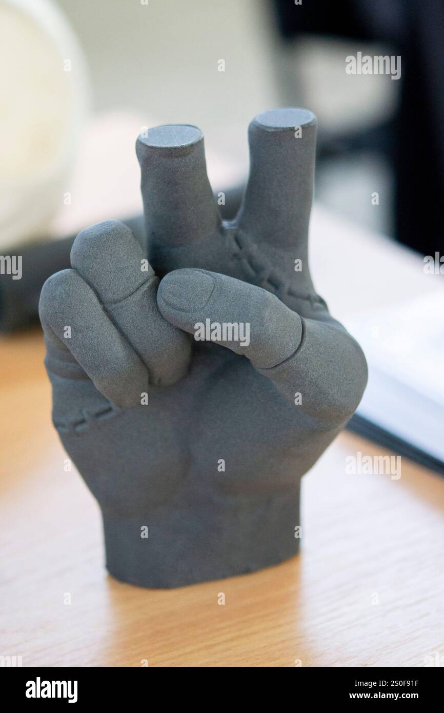 Hand printed on a 3D printer from polyamide powder. Three-dimensiona ...