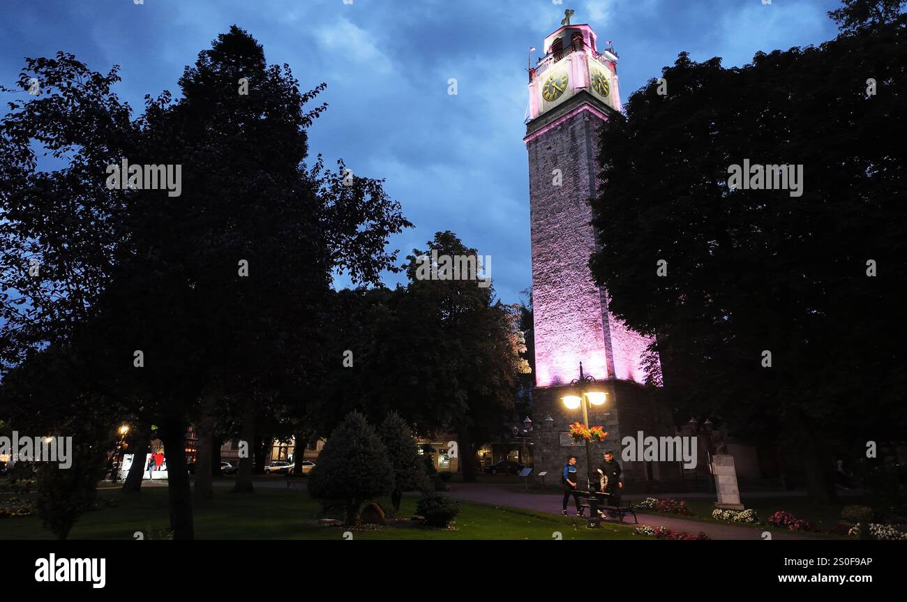 A view from the Historical Clock Tower in Bitola, Macedonia Stock Photo ...