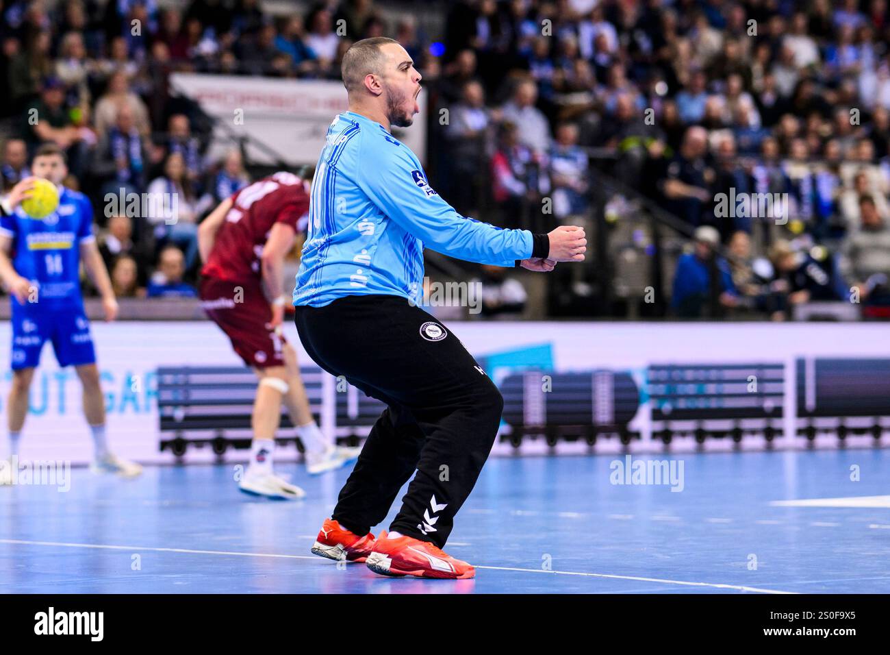 Stuttgart, Germany. 27th Dec, 2024. Handball: 1st Bundesliga, men, 2024 ...