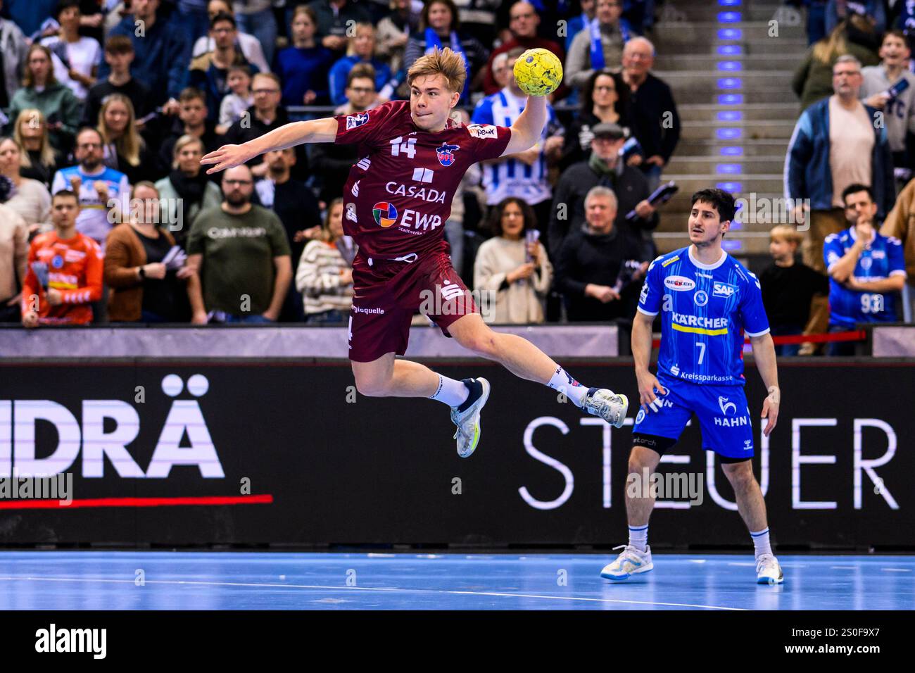 Stuttgart, Germany. 27th Dec, 2024. Handball: 1st Bundesliga, men, 2024 ...