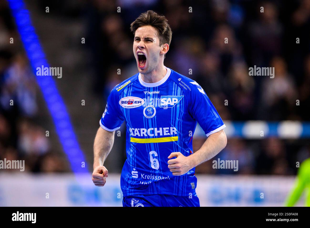 Stuttgart, Germany. 27th Dec, 2024. Handball: 1st Bundesliga, men, 2024 ...