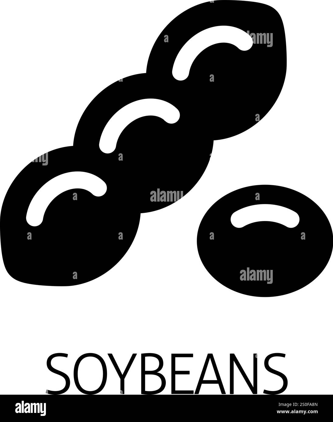 A soybean soy bean food allergen icon concept. Possibly an icon for the ...