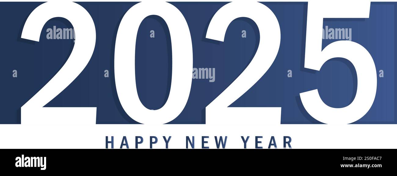 Modern 2025 New year background in papercut style Stock Vector Image ...