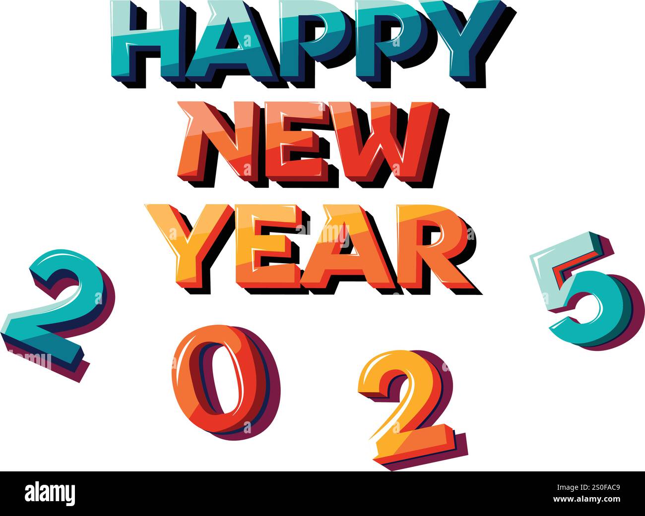 New year 2025 annual Stock Vector Images - Alamy