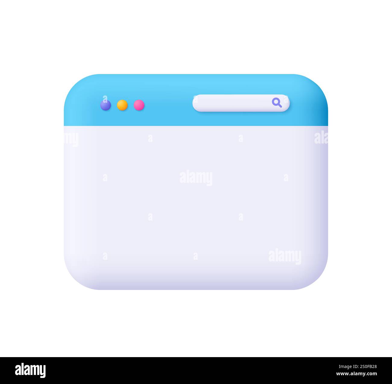 Website page, browser window with tab and search bar. User interface, computer software, web ...