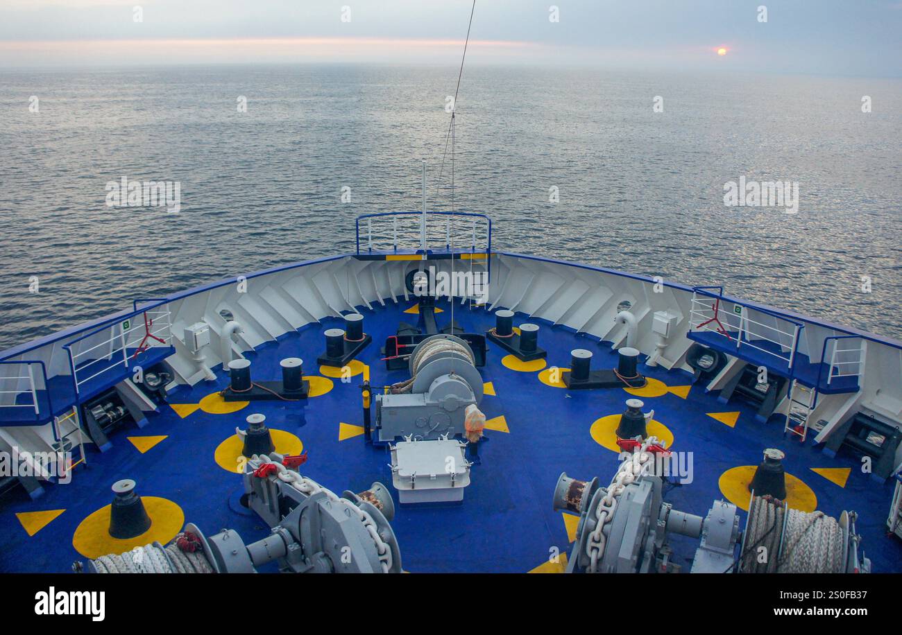 FILE PICS: At Sea, St Nazaire-Gijon. Dec 28, 2024: View from the bridge ...