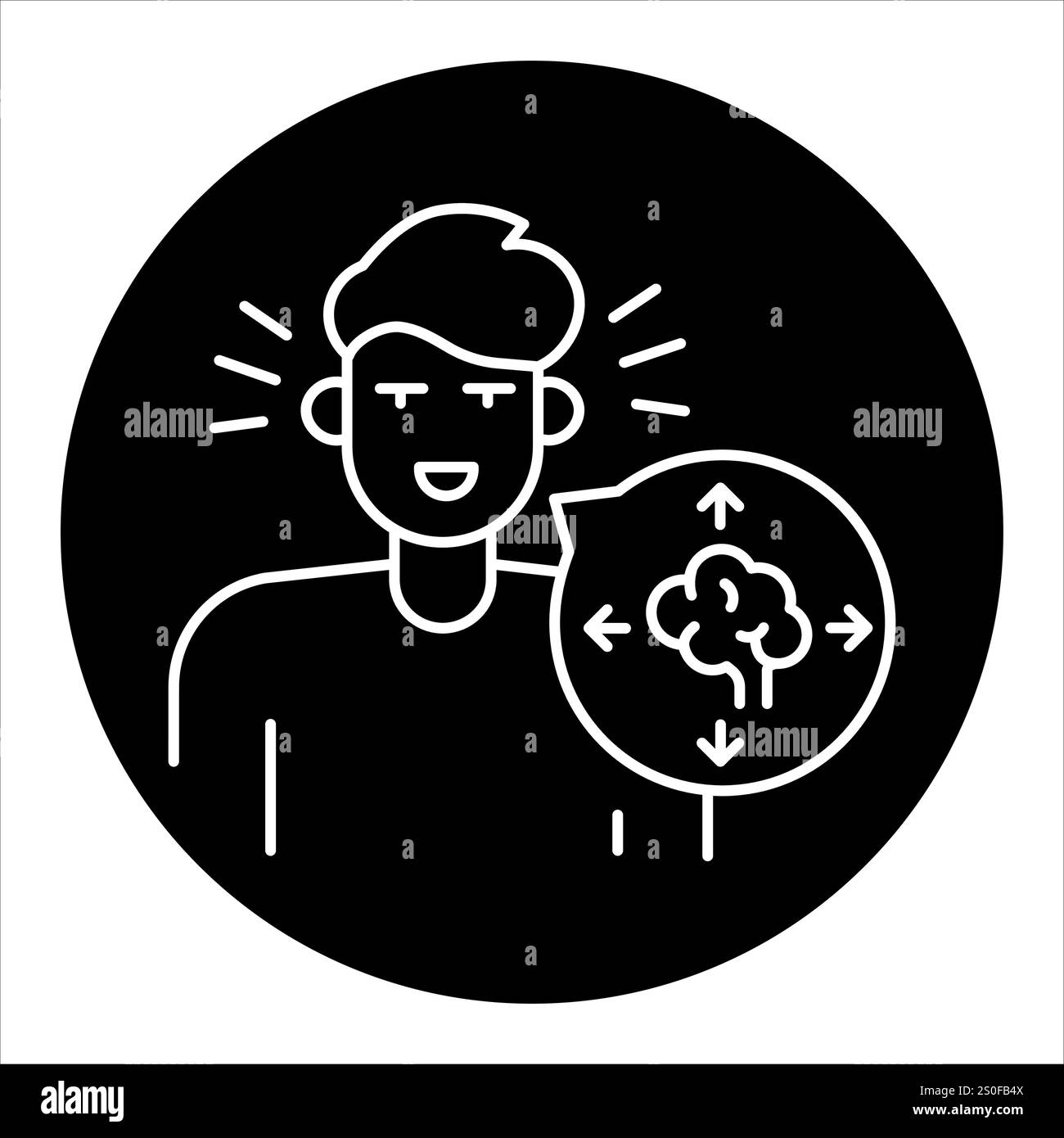 ADHD line color icon. Sign for web page, mobile app, button, logo ...