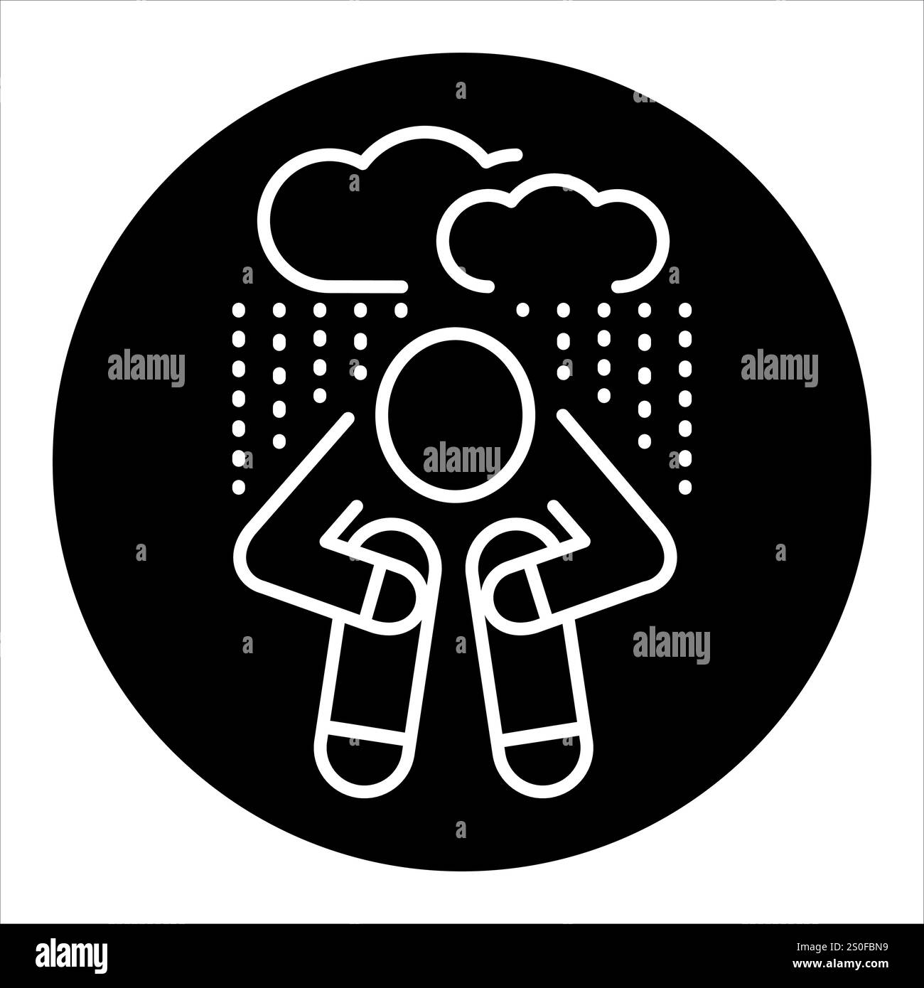 Depression line black icon. Sign for web page, mobile app, button, logo ...