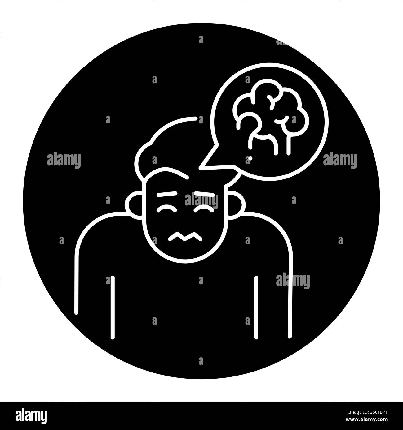 Dissociative disorders line color icon. Sign for web page, mobile app ...