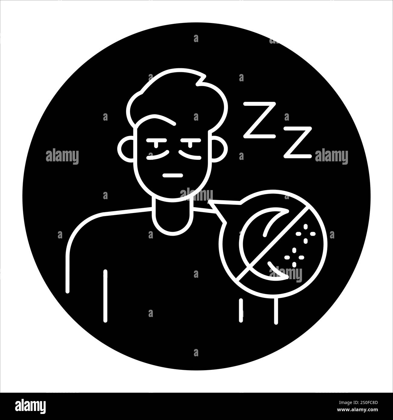 Insomnia line color icon. Sign for web page, mobile app, button, logo ...