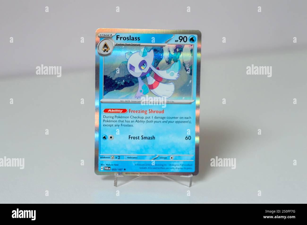 Close Up Pokemon Trading Card Froslass At Amsterdam The Netherlands 11 ...