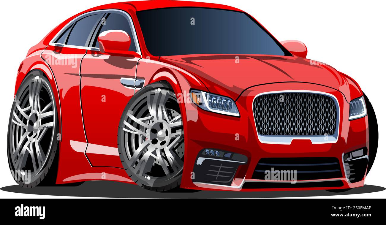 Cartoon vector car isolated on white background Stock Vector Image ...