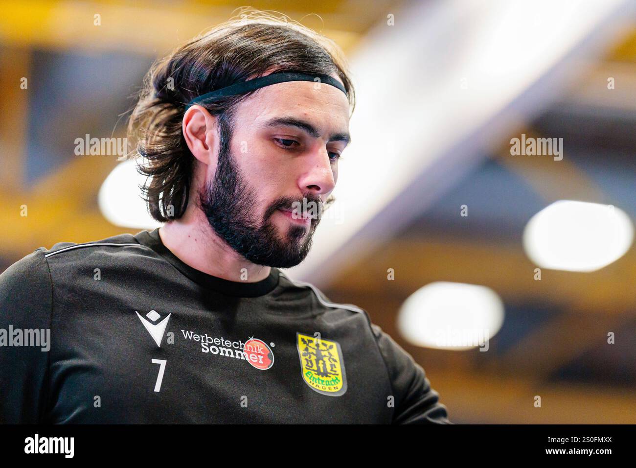 Luebbecke, Deutschland. 27th Dec, 2024. Pouya Norouzinezhad (VfL Eintracht Hagen, #07) GER, TuS ...