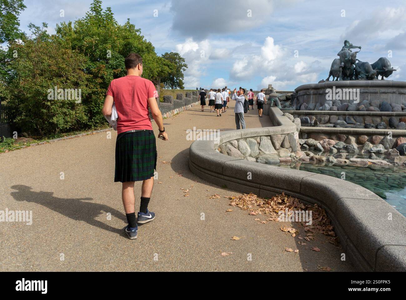 Copenhagen, Denmark, Man Jogging in Public Park, danish garden design ...
