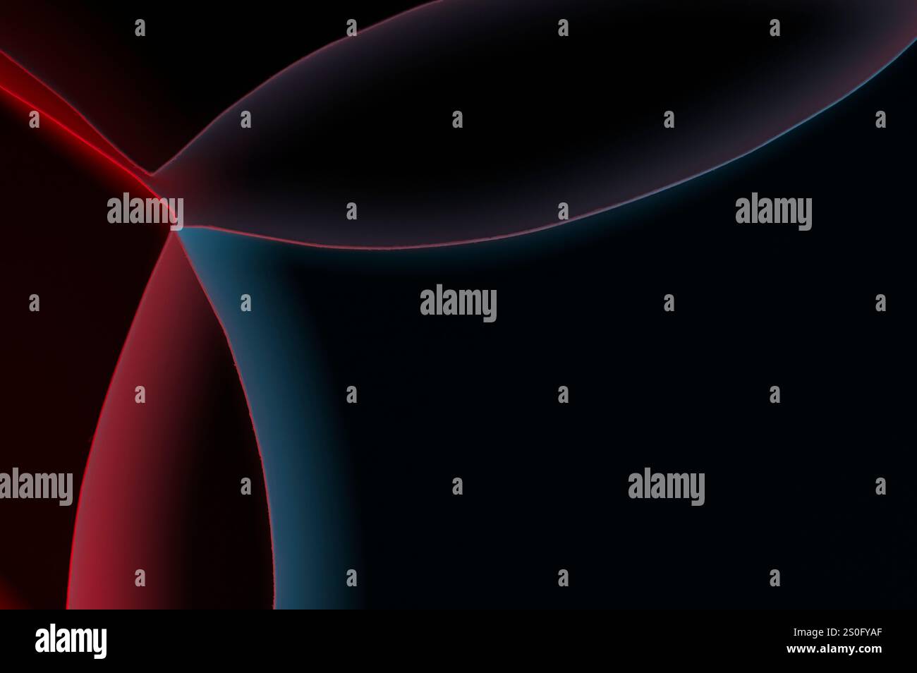 Abstract of neon looking lines on a black background with colored ...