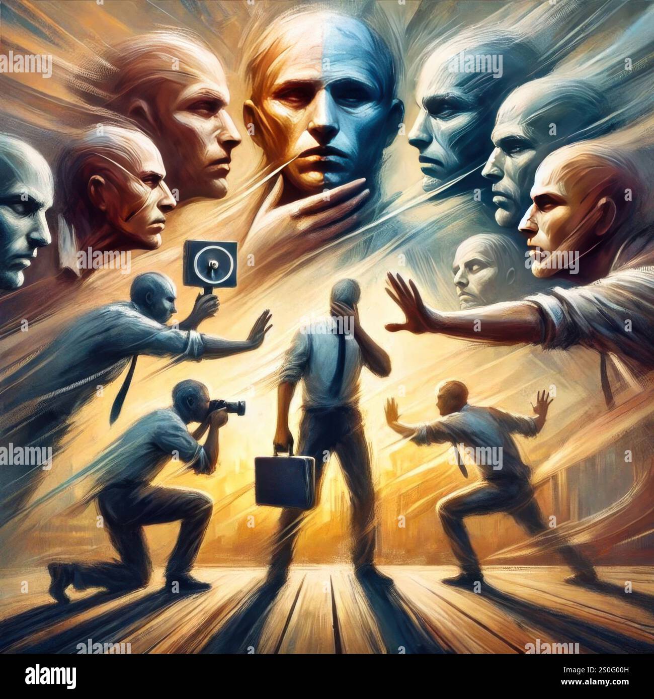 A silent collapse unfolds amidst emotional weight. Generated by AI ...