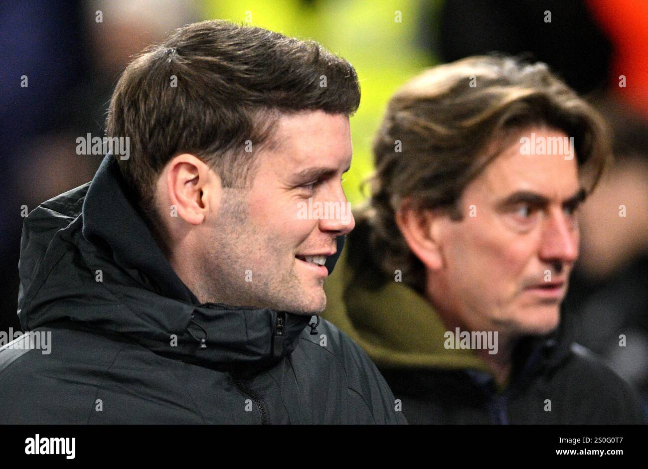Brighton head coach Fabian Hurzeler with Brentford head coach Thomas ...