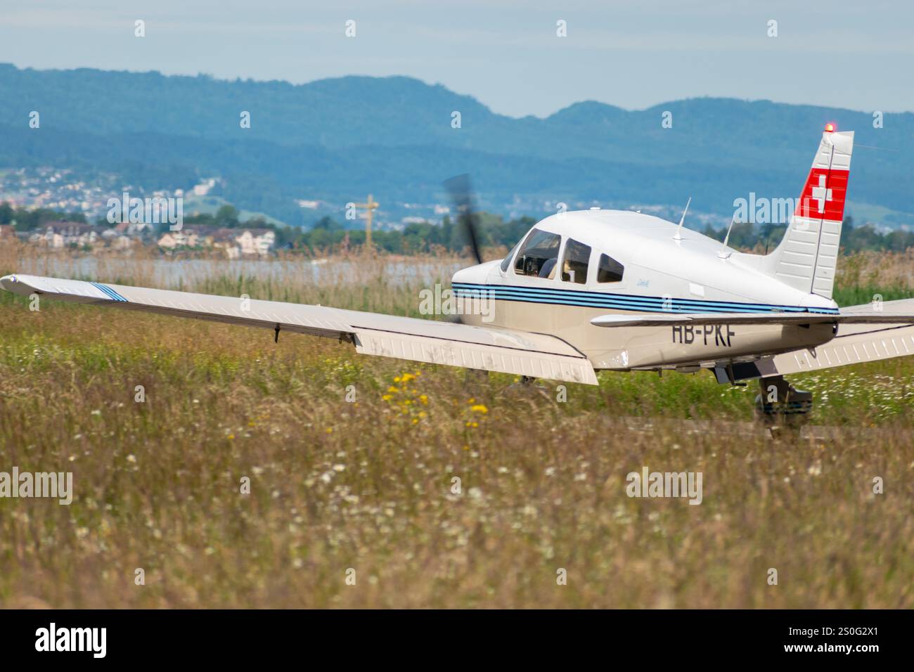 Wangen-Lachen, Switzerland, May 26, 2024 HB-PKF Piper PA-28-236 ...