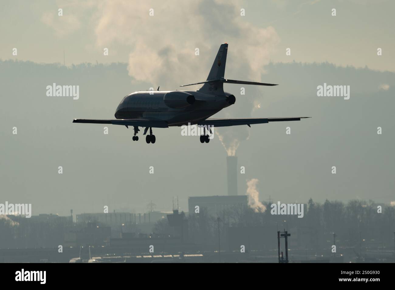 Zurich, Switzerland, January 16, 2024 HB-IAW Star Jet Aviation Dassault ...