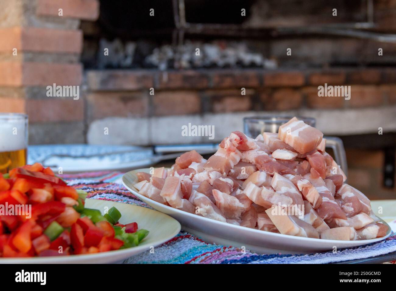 Preparing La Mancha or Castilian migas as a family where everyone eats ...