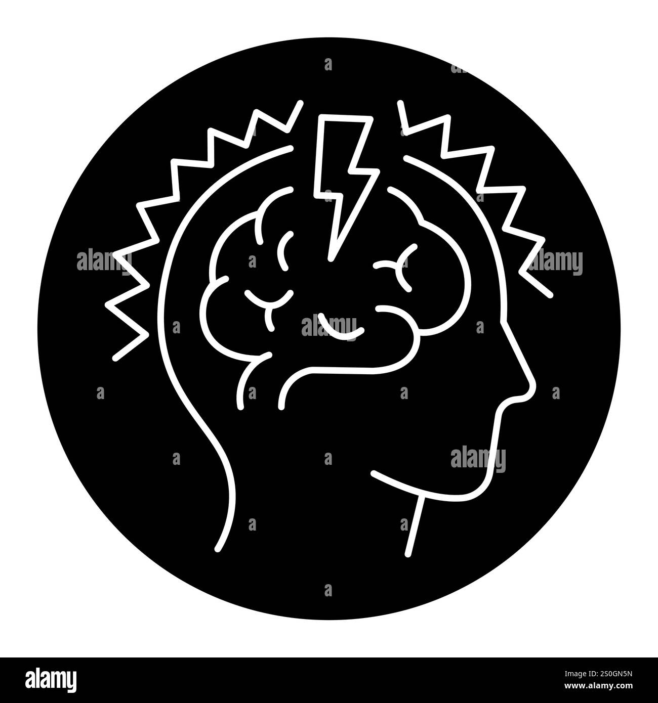 Epilepsy line black icon. Sign for web page, mobile app, button, logo ...