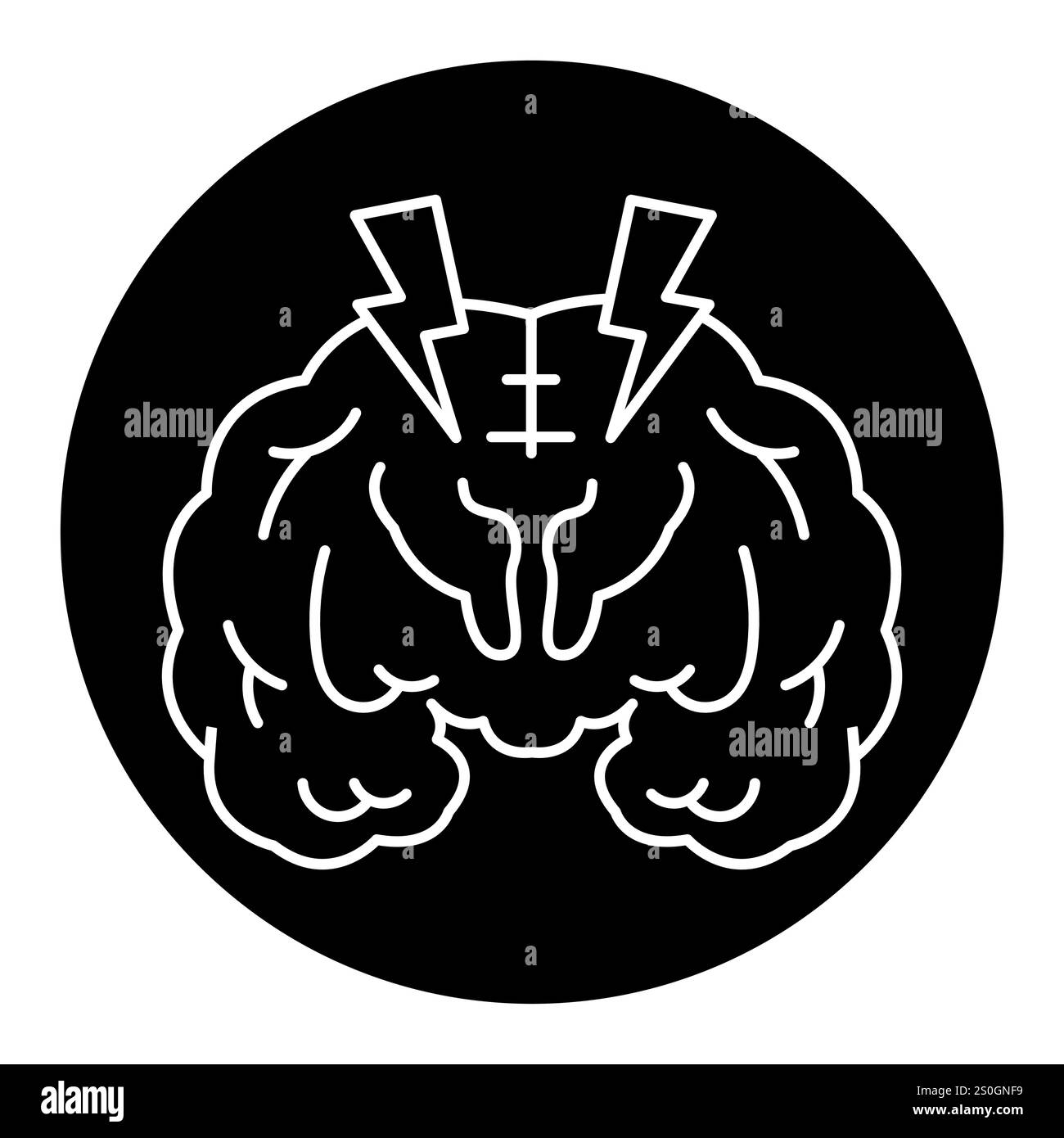 Huntington's chorea line black icon. Sign for web page, mobile app ...