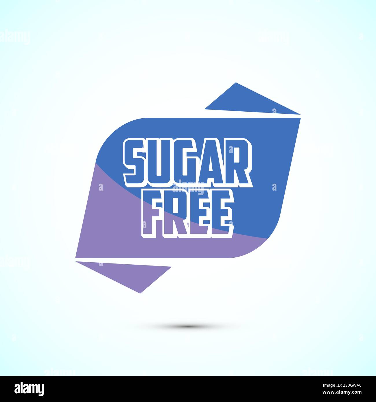 Sugar free icon badge label or sticker. Diabetic icon. No sugar symbol ...