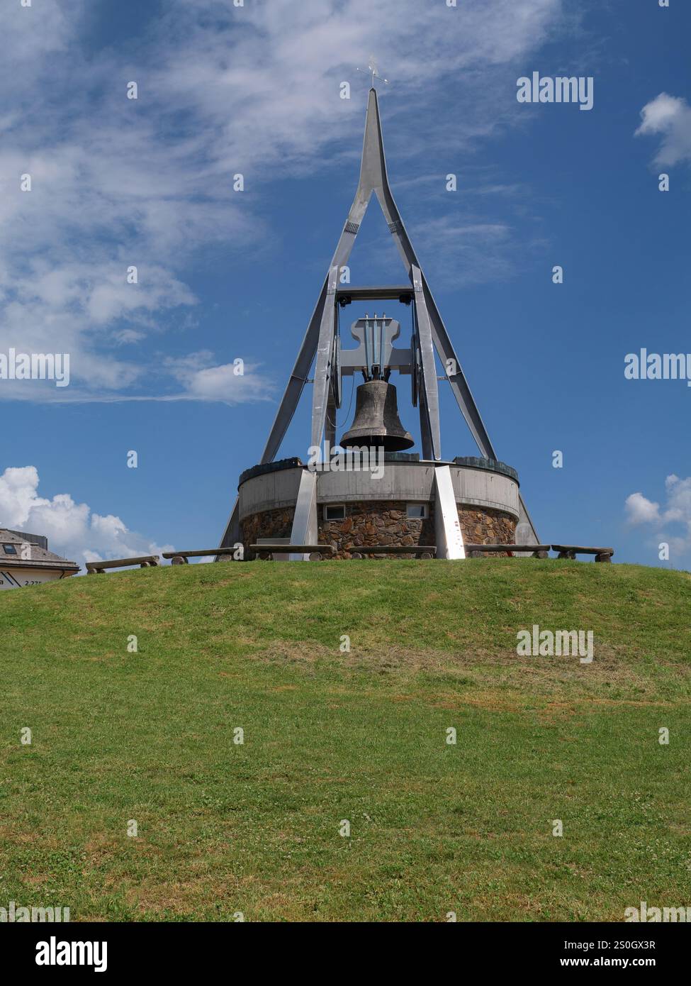 Concordia 2000: Bell Tower, Symbol of Peace, Amidst the Alpine Peaks ...