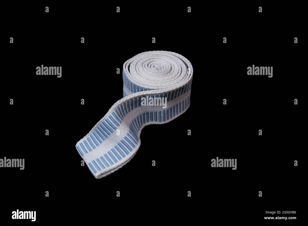 Elastic fabric band roll used in medical emergencies , isolated on ...