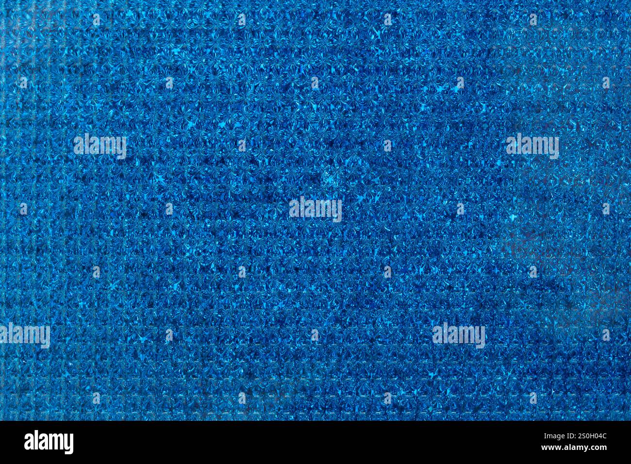 Vibrant deep blue color corrugated glass structure pattern, empty ...