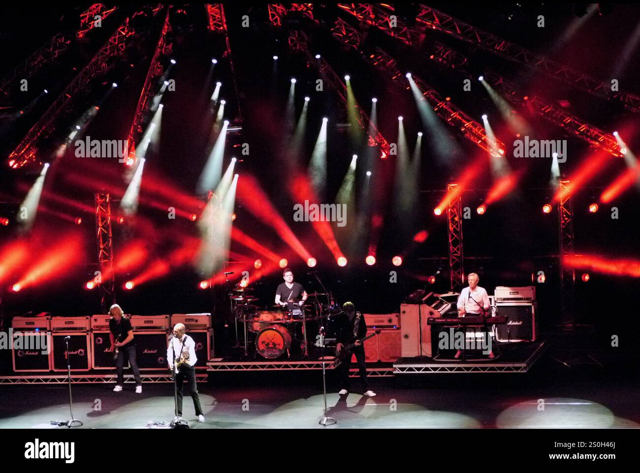 Status Quo live on stage at Bournemouth Exhibition Centre, Bournemouth ...