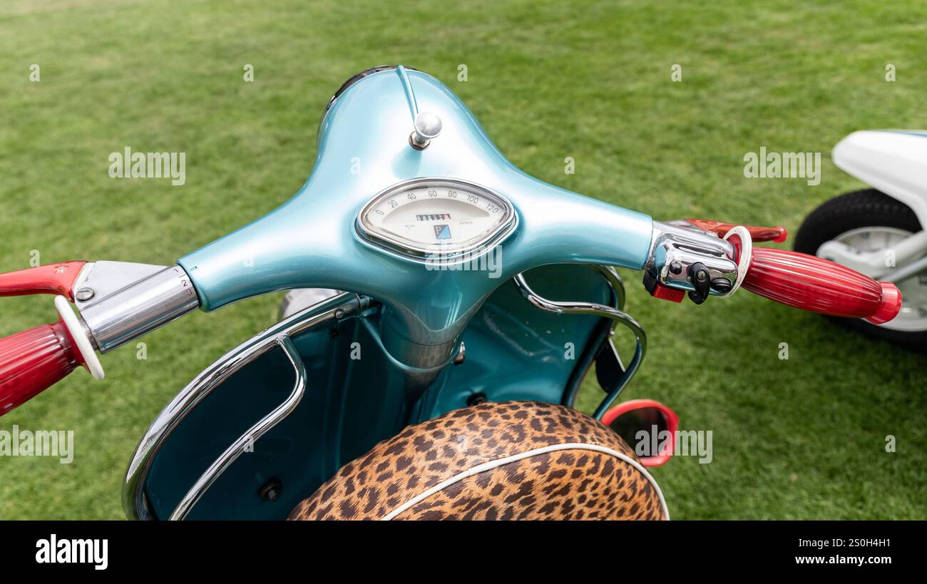 Speedo from a Vespa at the London Concours 2024 Stock Photo - Alamy