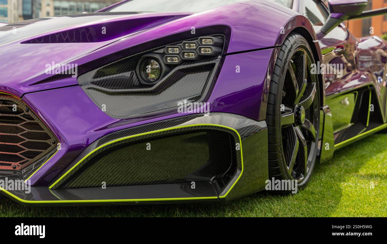 A purple supercar at the London Concours 2024 Stock Photo - Alamy