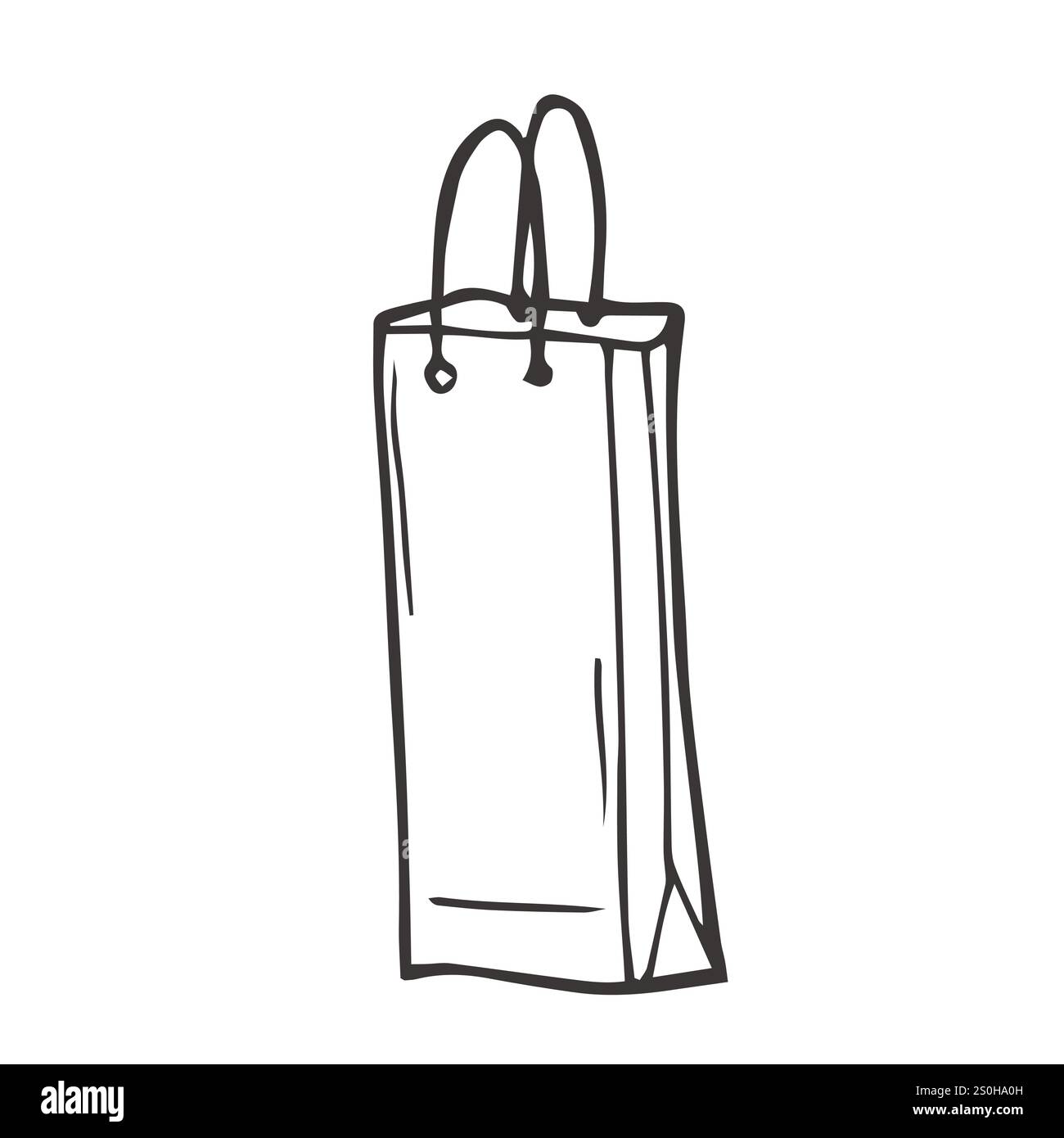 Shopping bag hand drawn outline doodle icon. Mall sales, buy in store ...