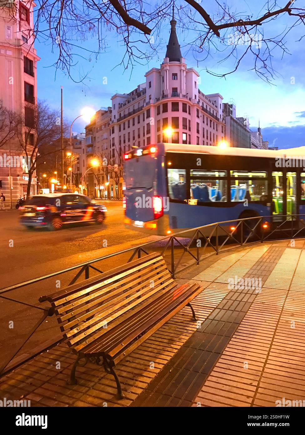 Goya street, night view. Madrid, Spain Stock Photo - Alamy