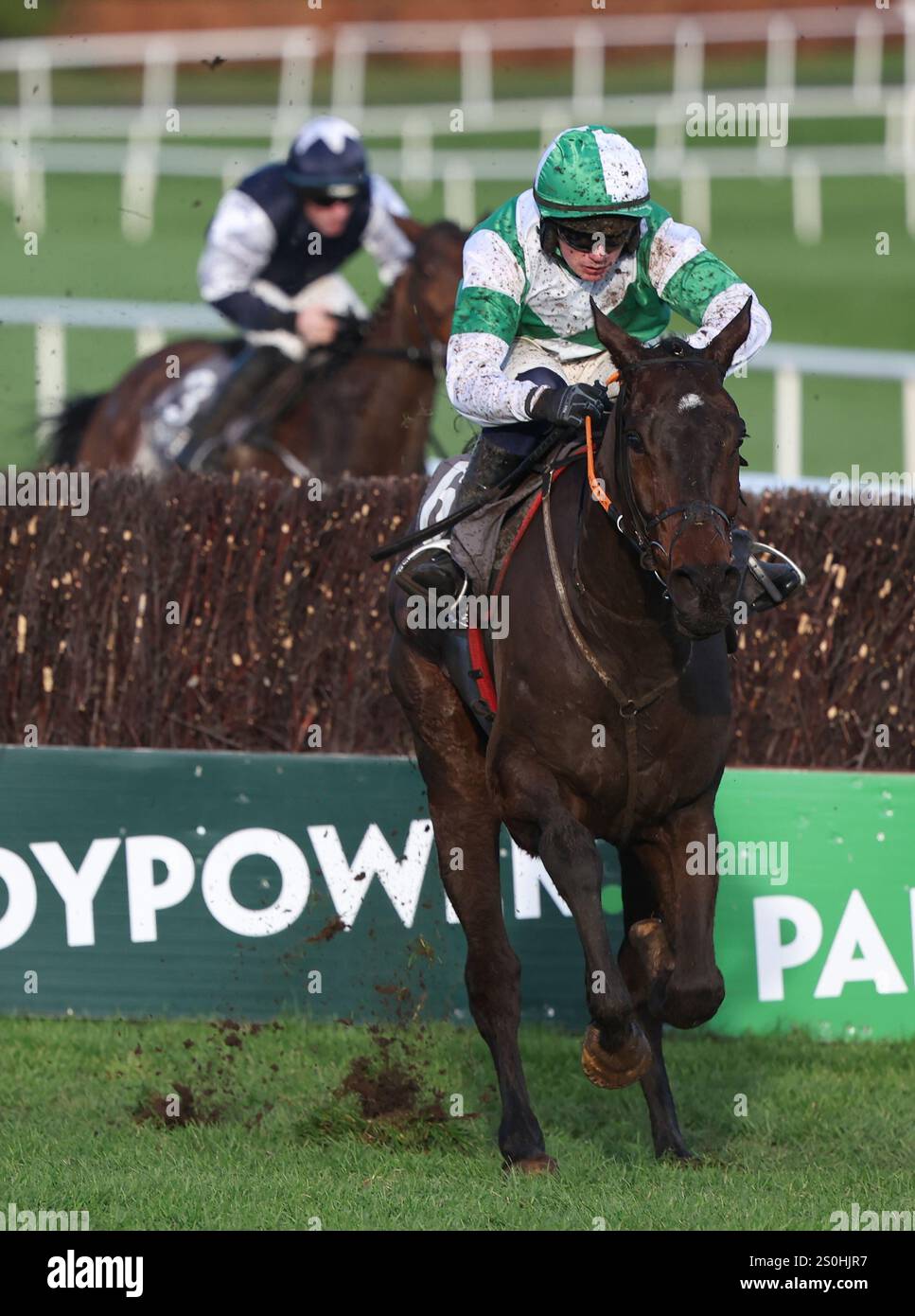 Dee Capo ridden by Jockey Danny Gilligan on their way to winning the Ballymaloe Relish Rising ...