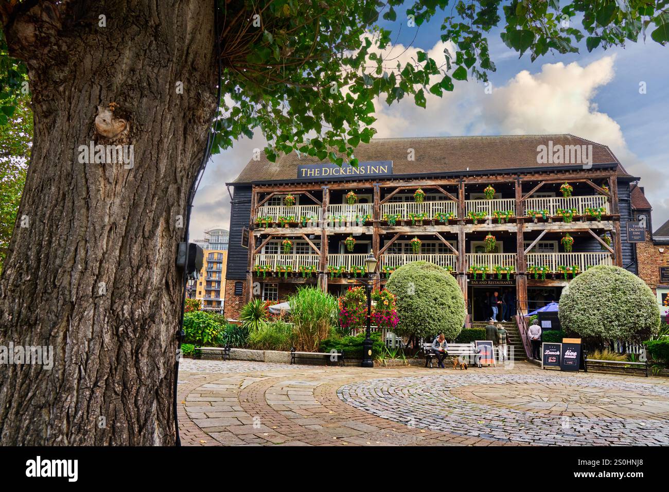 The Dickens Inn, St Katharine Docks Marina, London, England, UK Stock ...