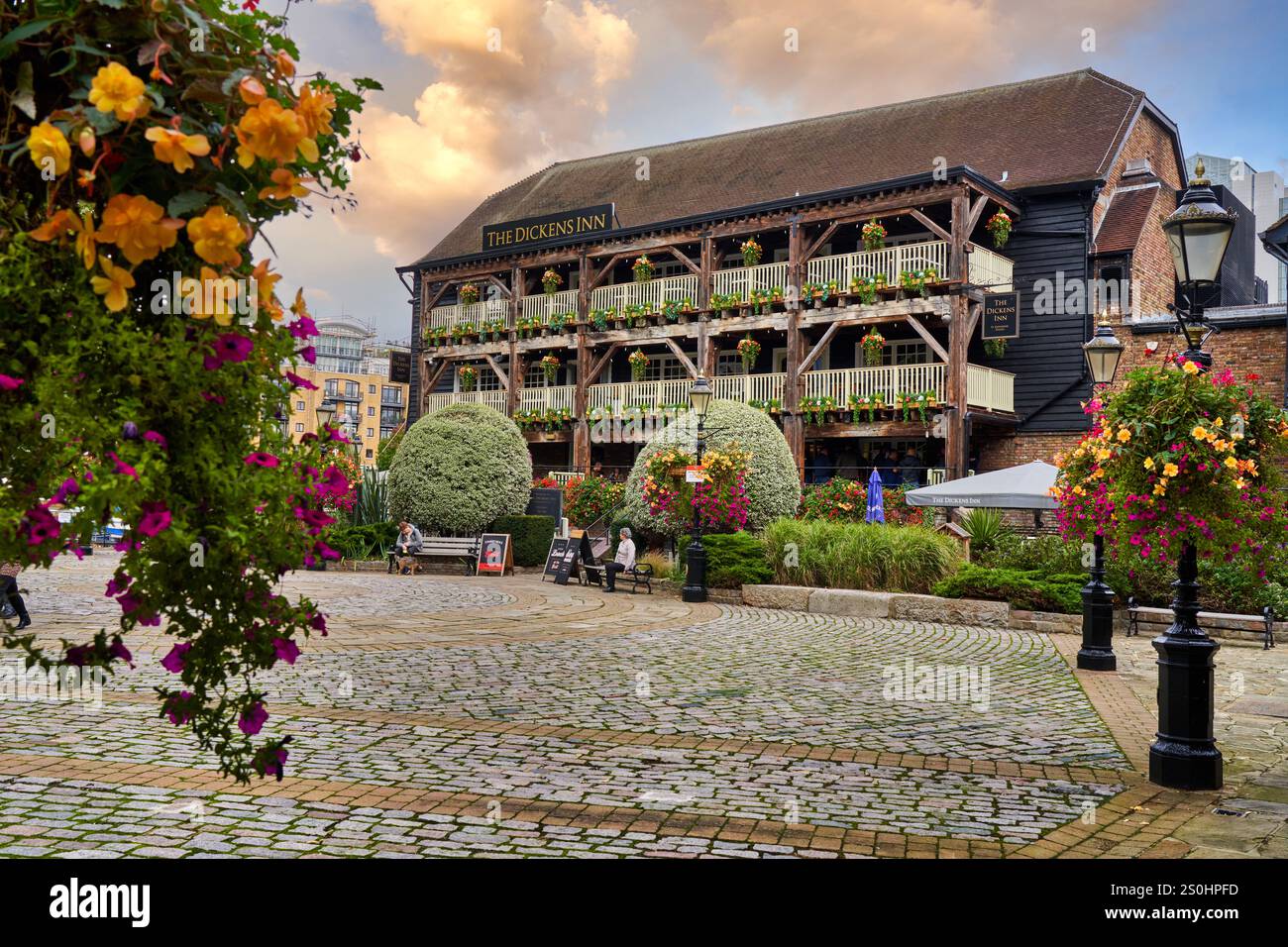The Dickens Inn, St Katharine Docks Marina, London, England, UK Stock ...