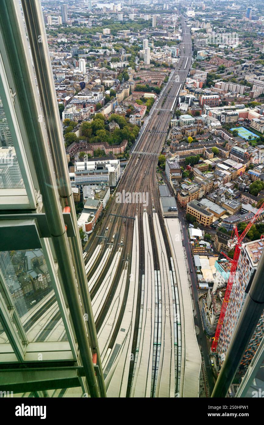 London Bridge Station, Views from The Shard, London, England, UK Stock ...