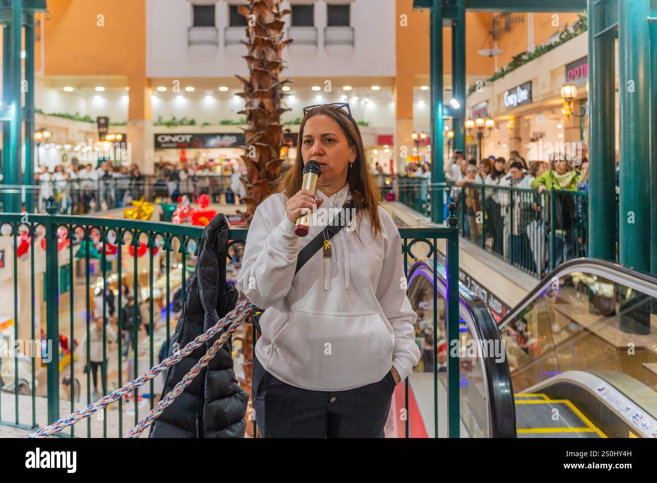 Haifa, Israel - December 27, 2024: Anat Angrest, mother of Matan ...
