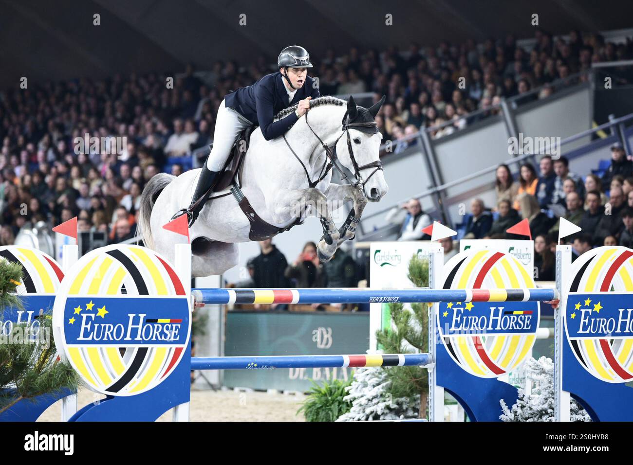 Andres Vereecke of Belgium with Cuba Libre van Paemel Z during the Leon ...