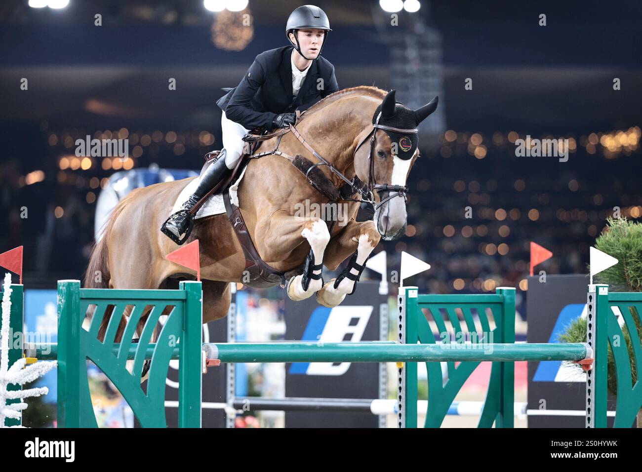 Gilles Thomas of Belgium with Ermitage Kalone during the Leon Melchior competition at the ...